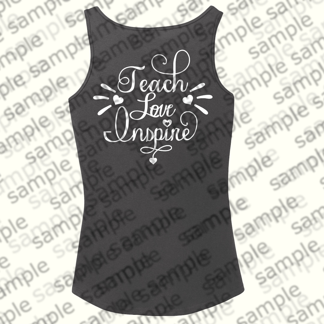 Hand Drawn Digital Svg Cricut Cutting File Teach Love Inspiretshirt ...