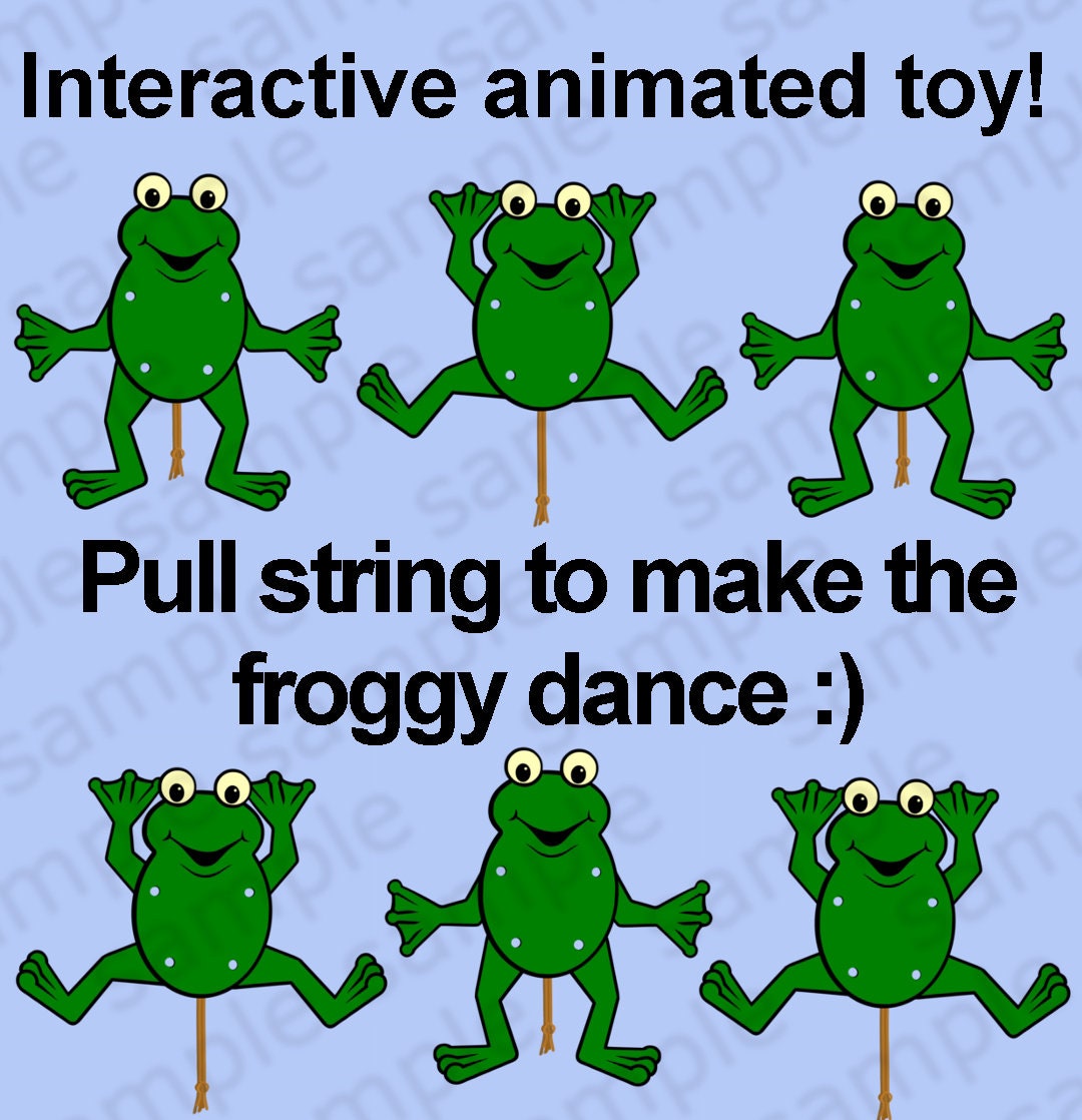 A Toy Made With Your Cricut Animated Interactive Dancing Frog Svg File ...