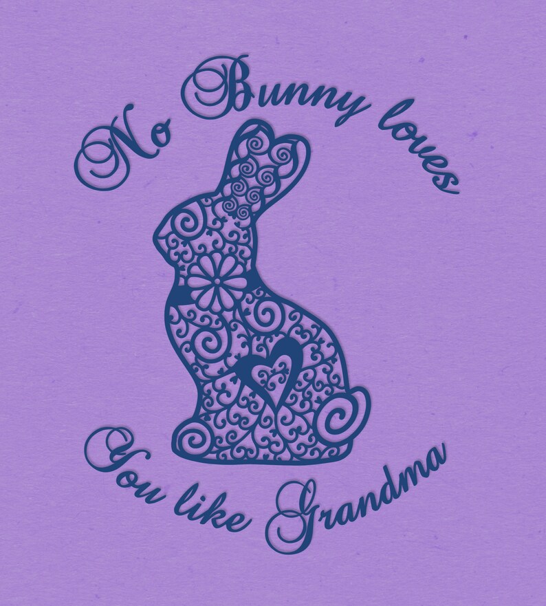 No Bunny Loves You Like Grandma Rabbit Mandala Svg File - Etsy