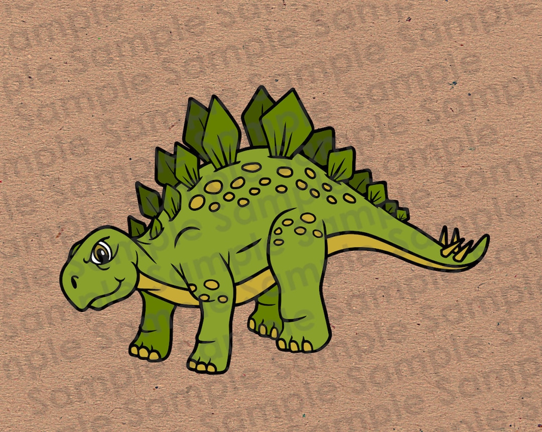 Adorable Stegosaurus Dinosaur Svg & Png File for Cricut ,silhouette ...