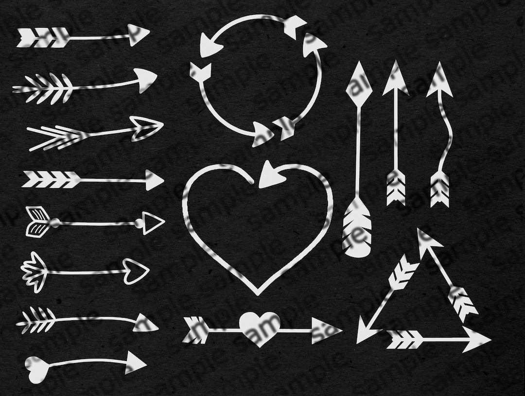 15 Arrows Digital Svg Cricut Cutting Files-stencil,iron on Cute T-shirt ...