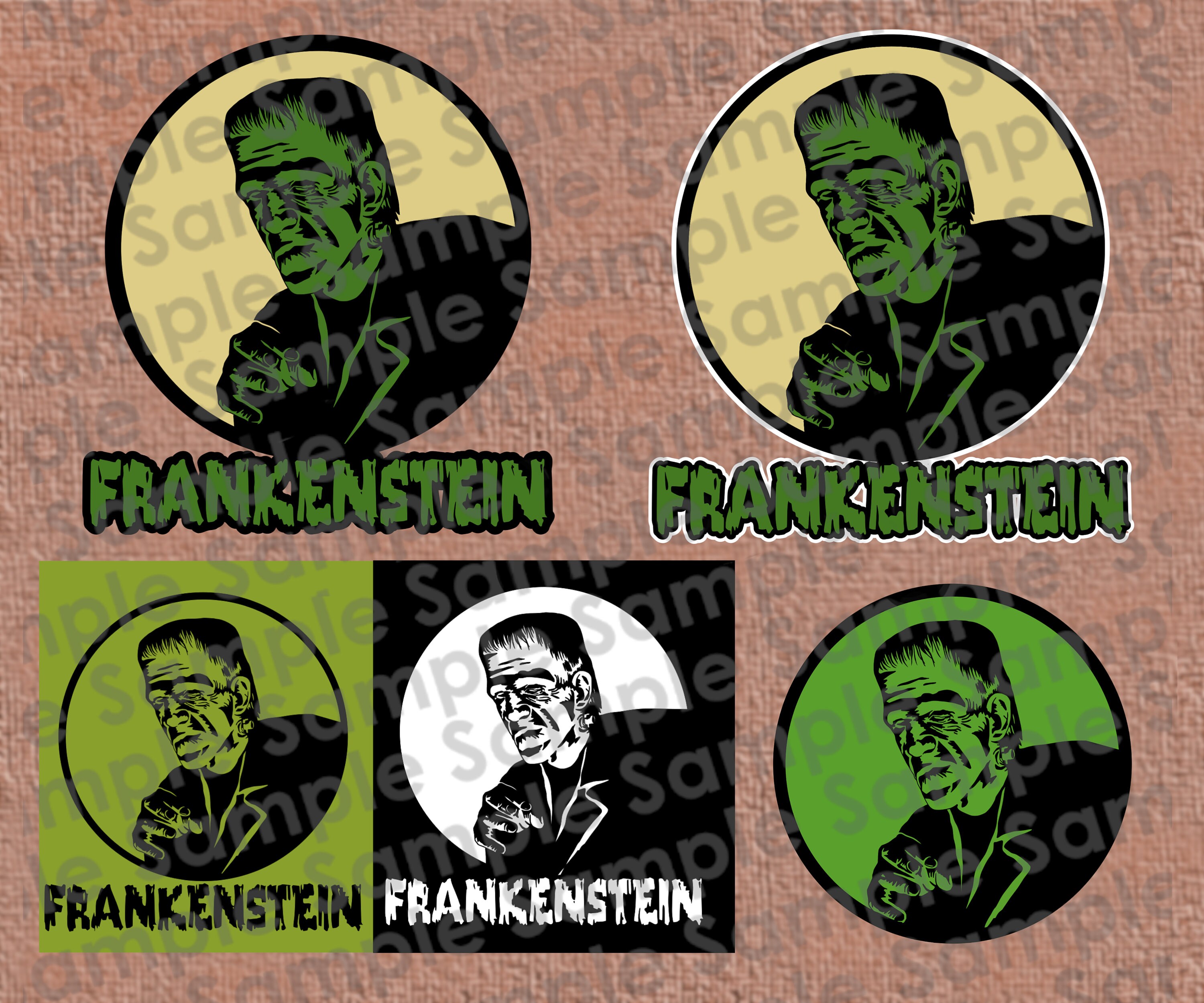Vintage Replica of the Movie Frankenstein Halloween Decoration Digital ...