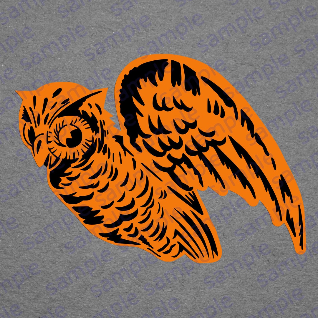 Vintage Replica of Halloween Owl Decoration Digital SVG Cricut Cutting ...