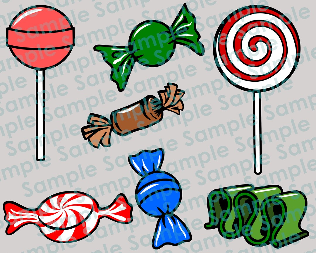 25 Candy Land, Includes Print & Cut Png, Diy Christmas or Party ...