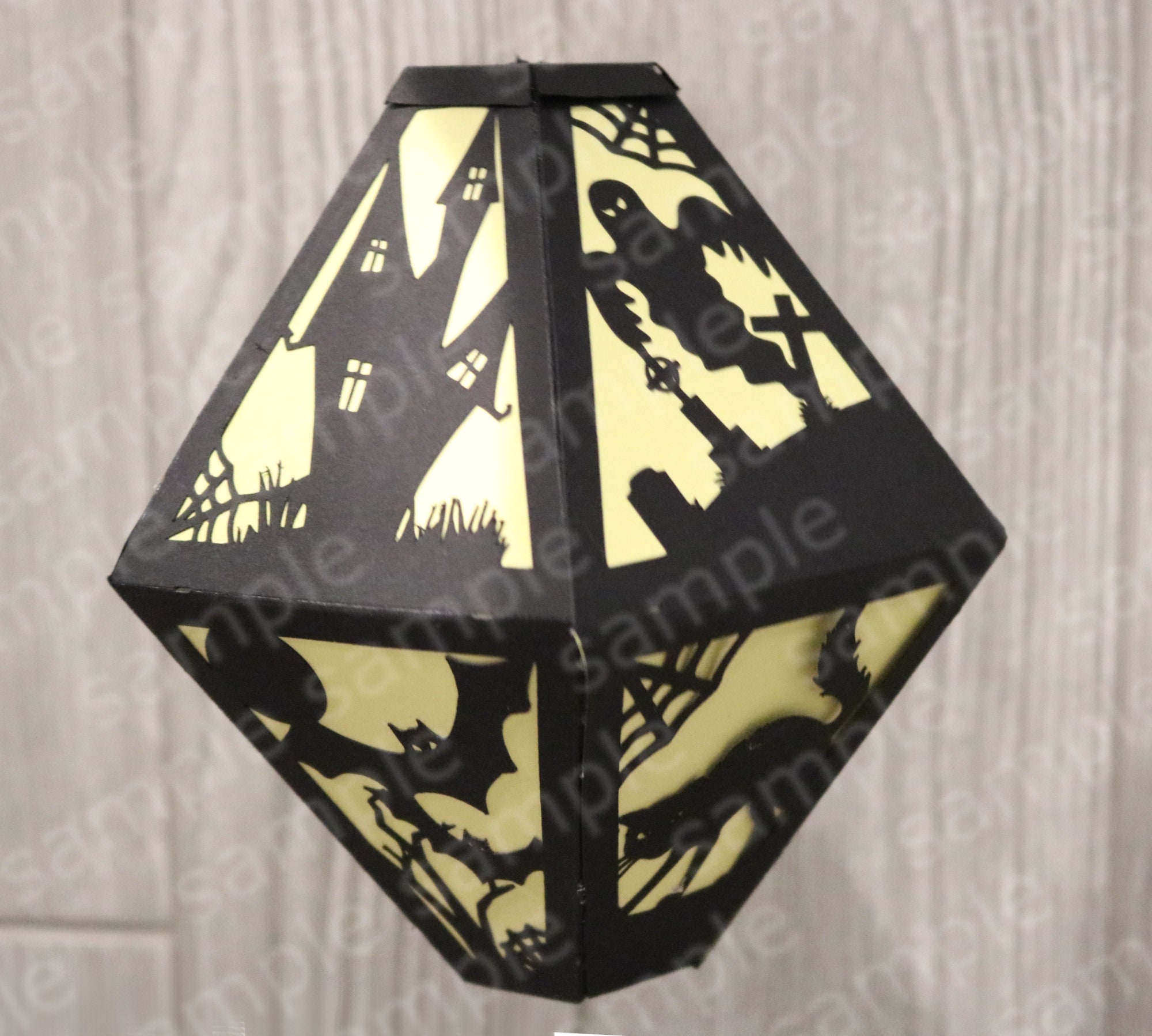 5 Sided Vintage Style Halloween Hanging Lantern SVG Files - Etsy