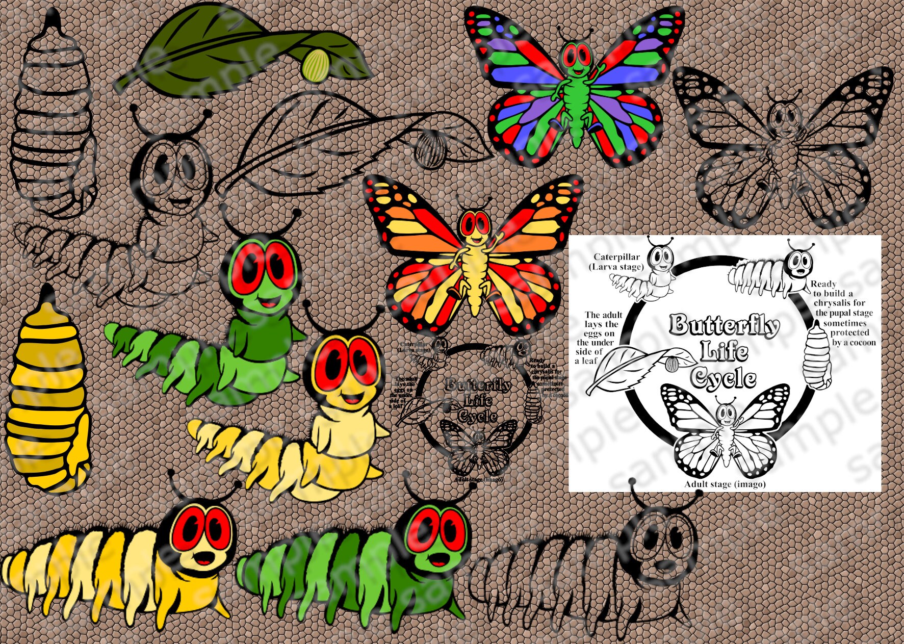 Teachers Bundle 15 Files Svgs and Print and Cut of Caterpillar ...