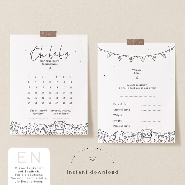 Baby Countdown - Etsy