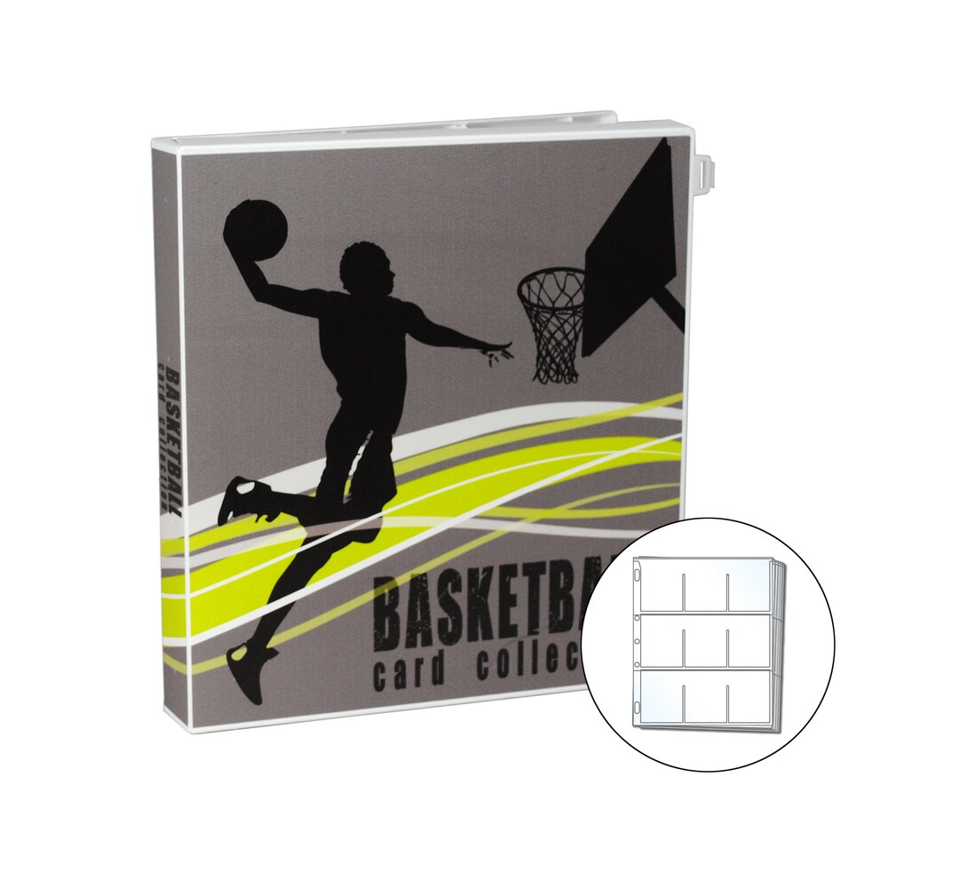 Basketball Trading Card Collection Album Kit, 10 Trading Card Pages ...