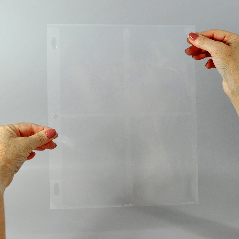 Four Pocket Page Protectors for Photos Postcards or Tarot | Etsy