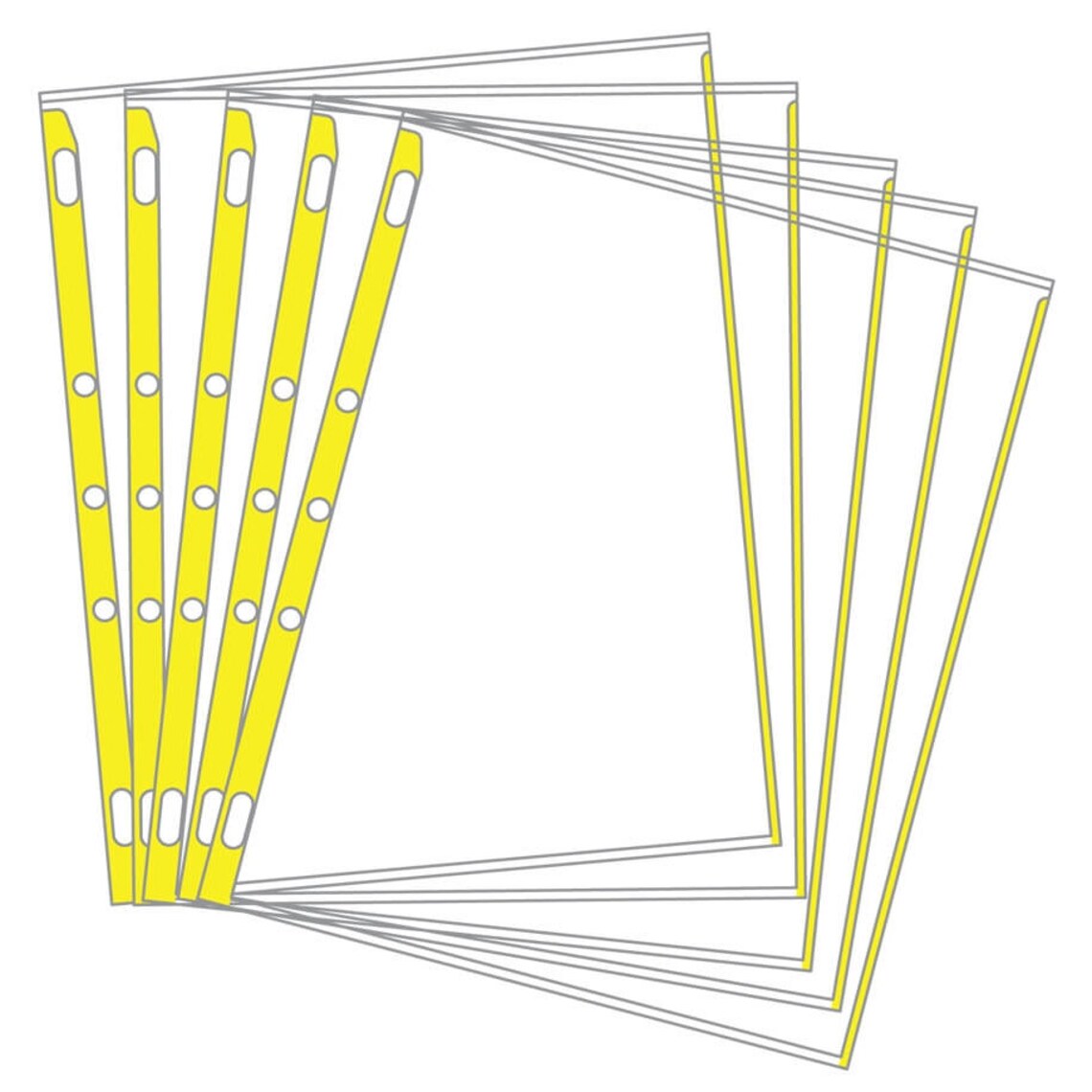 8.5 X 11 Page Protectors Primary Color-coded - Etsy