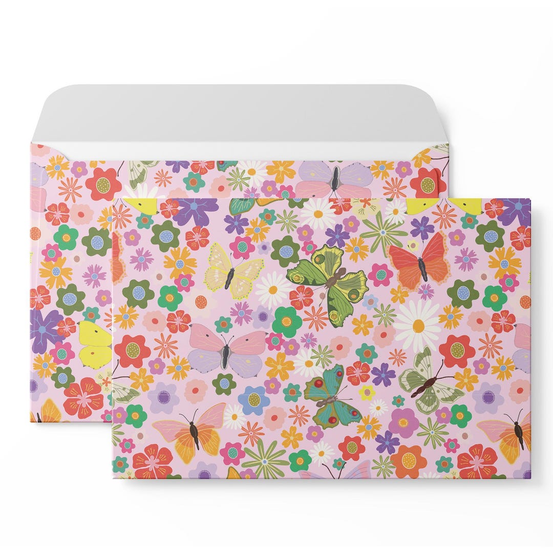 Colorful Envelopes With Flower Meadows for Birthdays | Beautiful C5 ...
