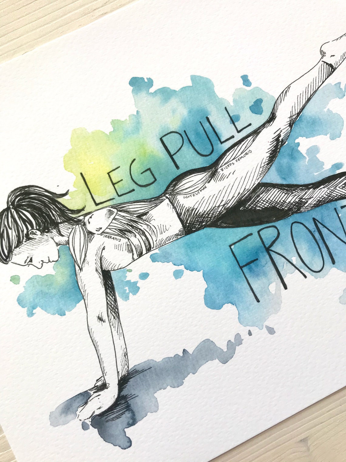 Pilates Art Leg Pull Front Female, Pilates Wall Art, Pilates Print ...