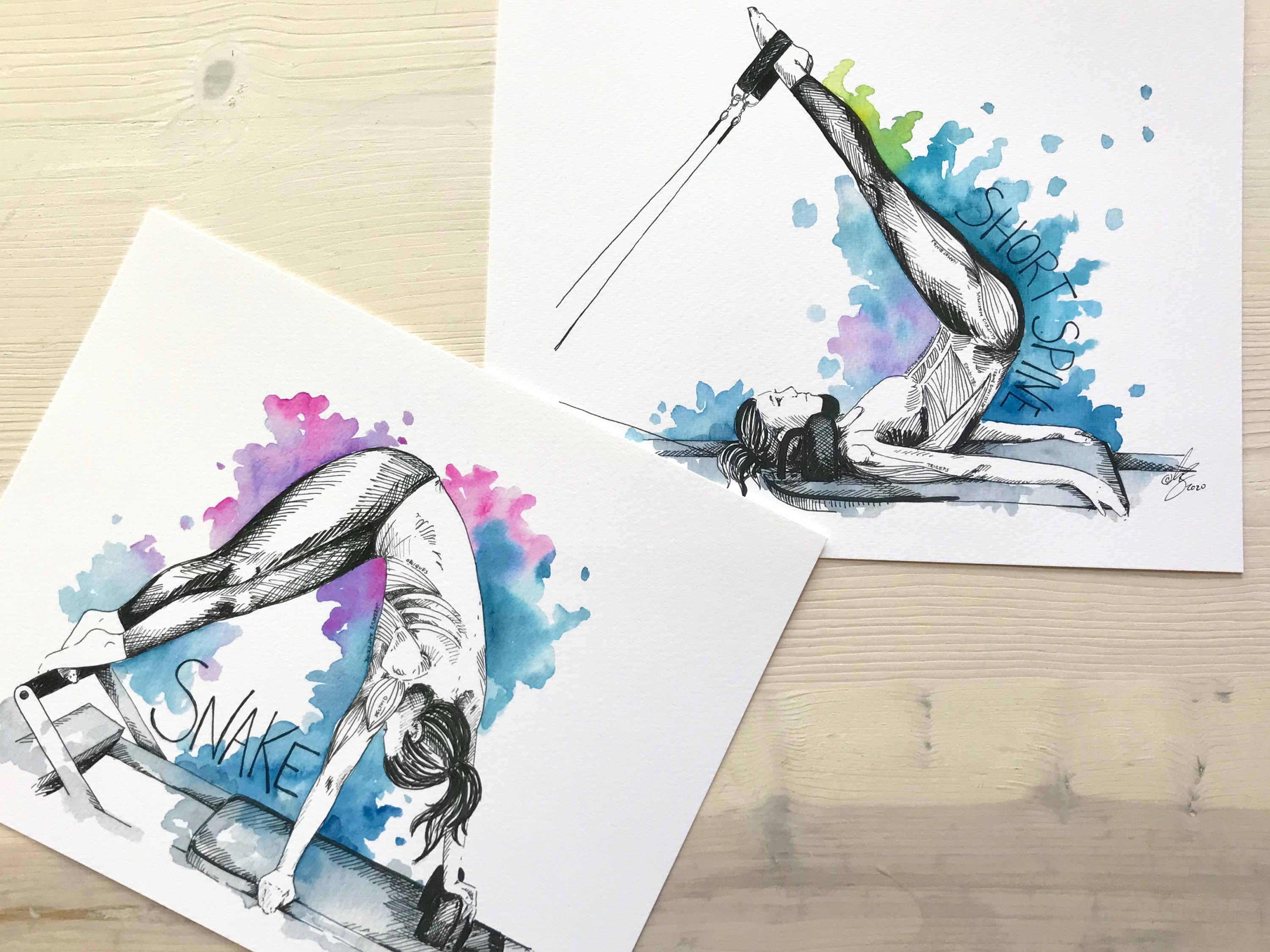 Short Spine Pilates Art Pilates Wall Art Pilates Studio Wall - Etsy