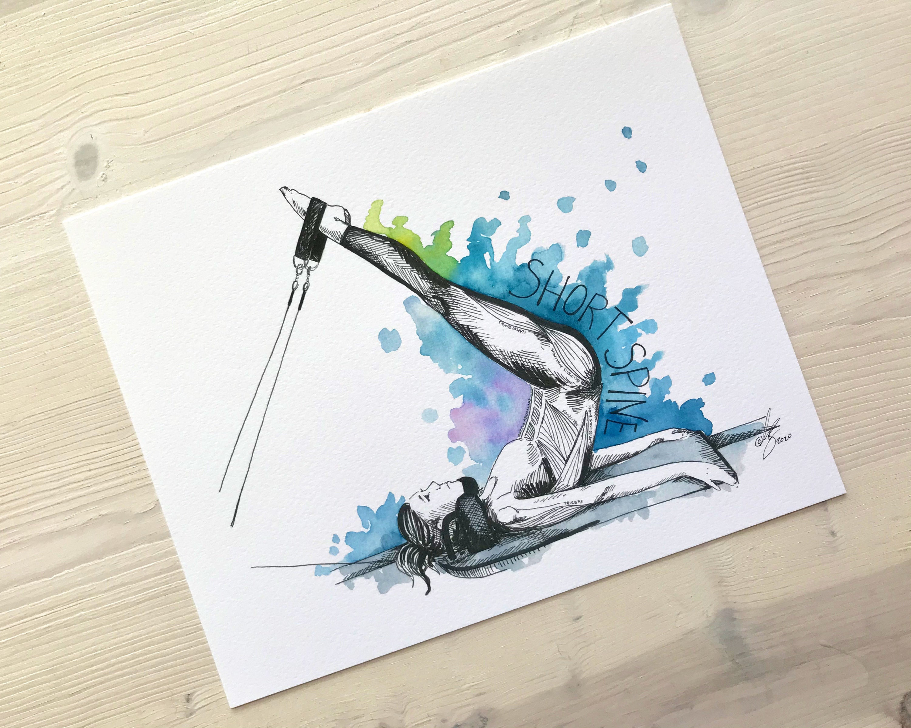 Short Spine Pilates Art Pilates Wall Art Pilates Studio Wall - Etsy