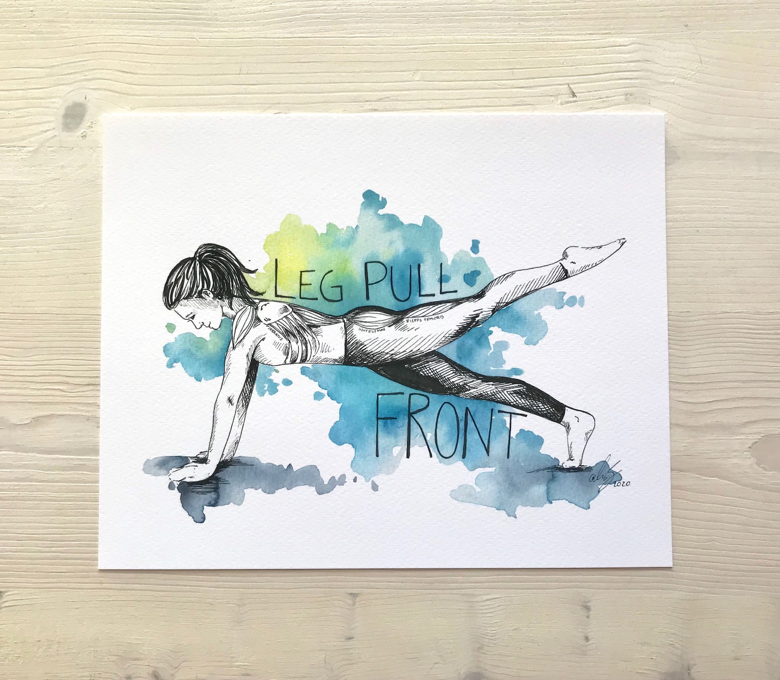 Pilates Art Leg Pull Front Female, Pilates Wall Art, Pilates Print ...
