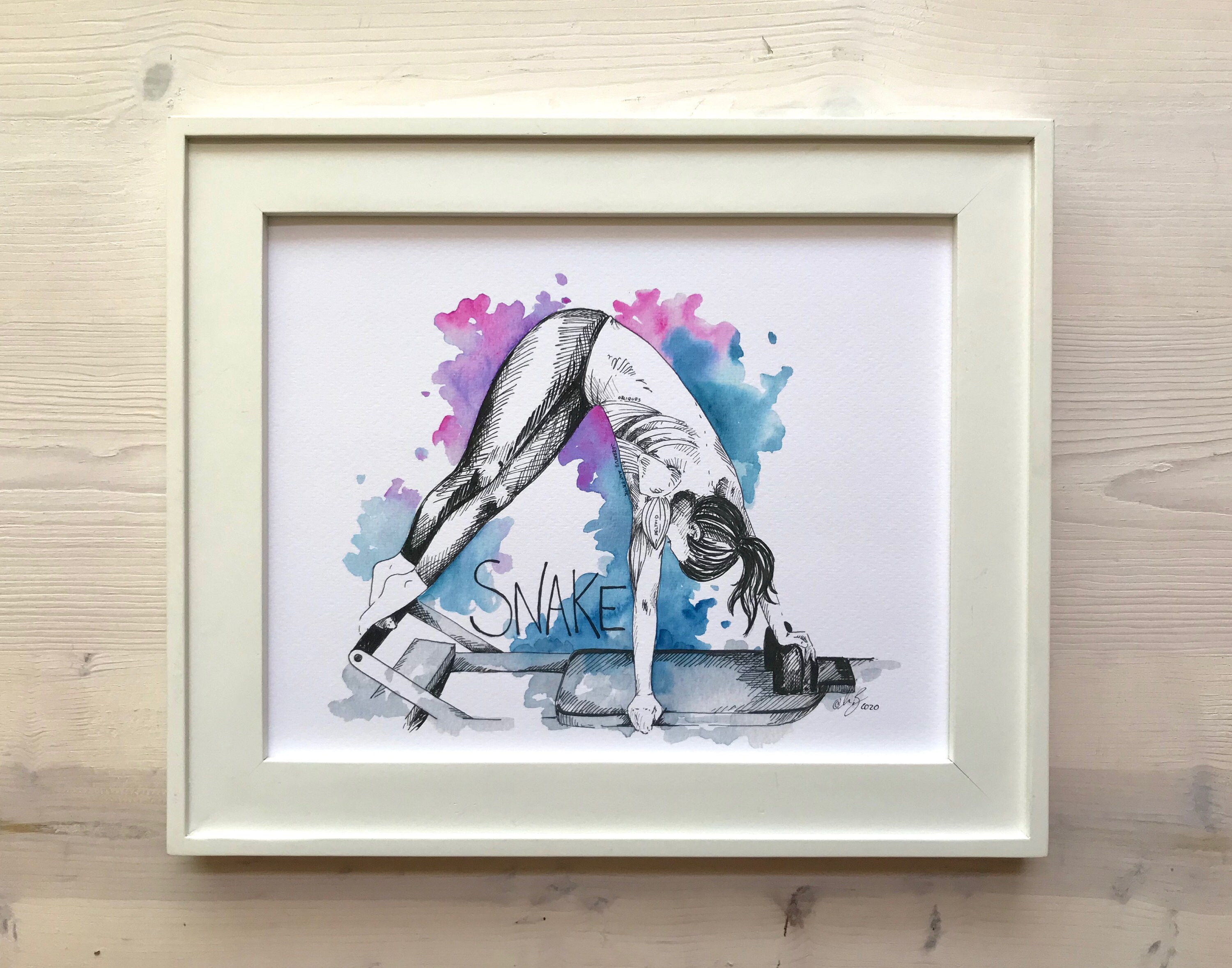 Snake Pilates Reformer Art Print, Pilates Studio Decor - Etsy