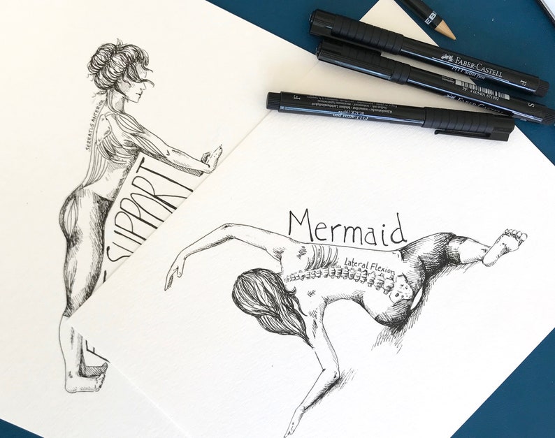 Custom Pilates Portrait Original Artwork Pilates Drawing - Etsy UK