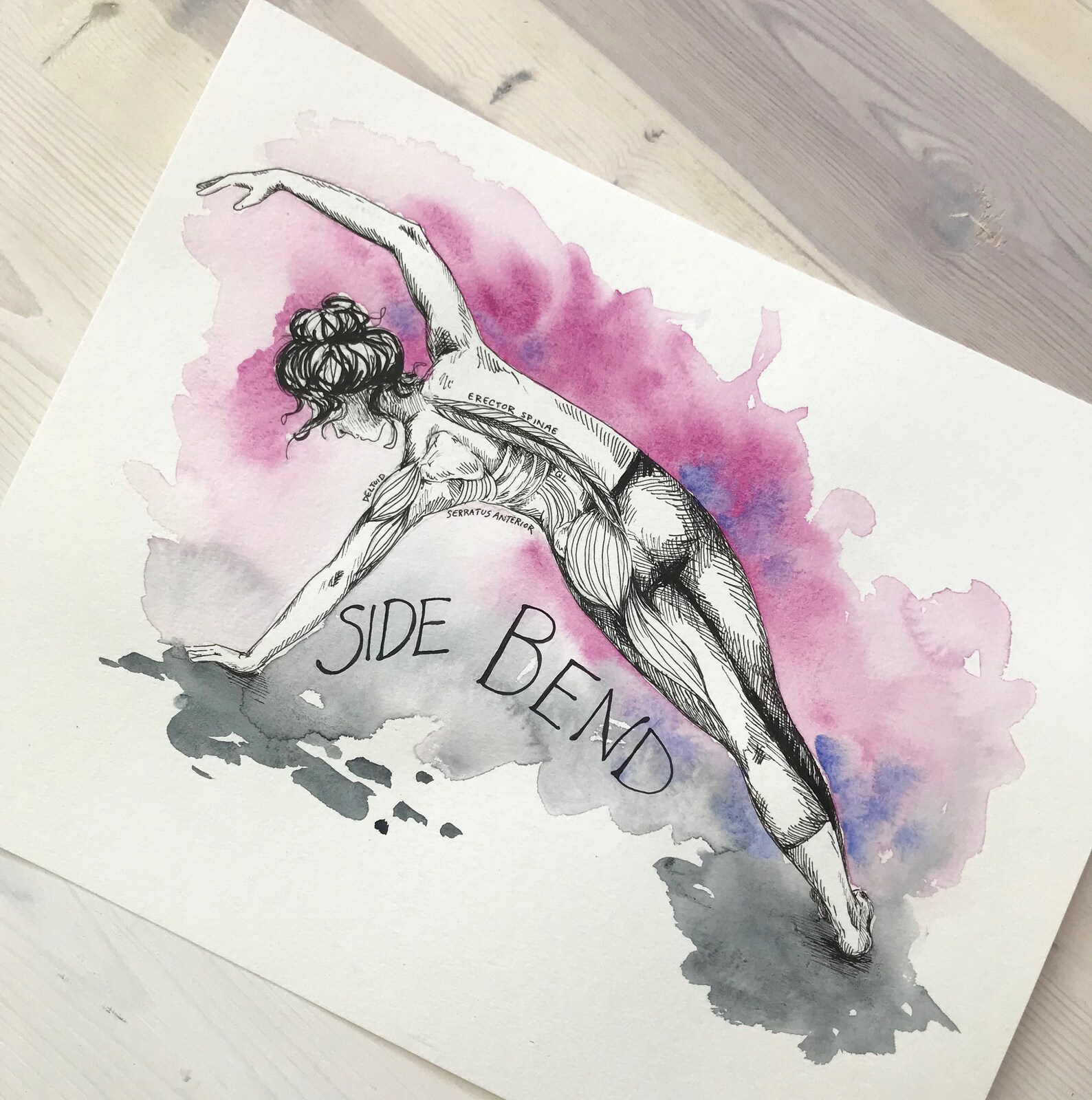 Pilates Printable Art, Pilates Digital Download, Pilates Exercise Art ...