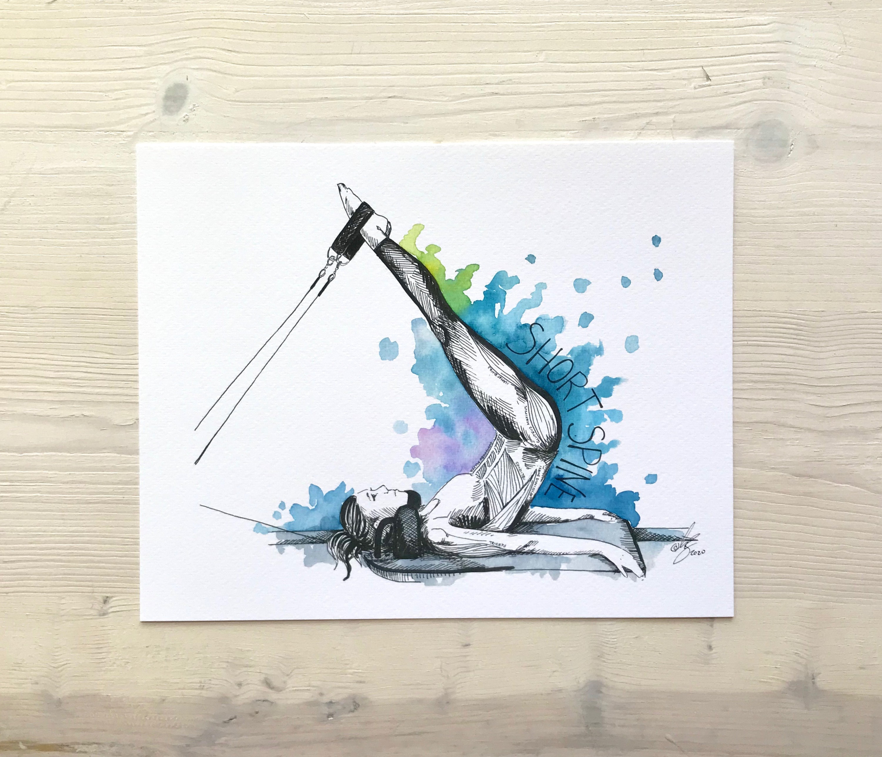 Short Spine Pilates Art Pilates Wall Art Pilates Studio Wall - Etsy