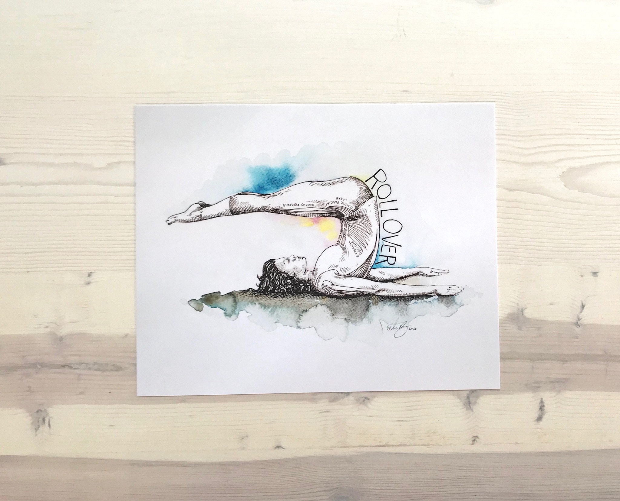 Pilates Printable Art, Pilates Digital Download, Pilates Exercise Art ...