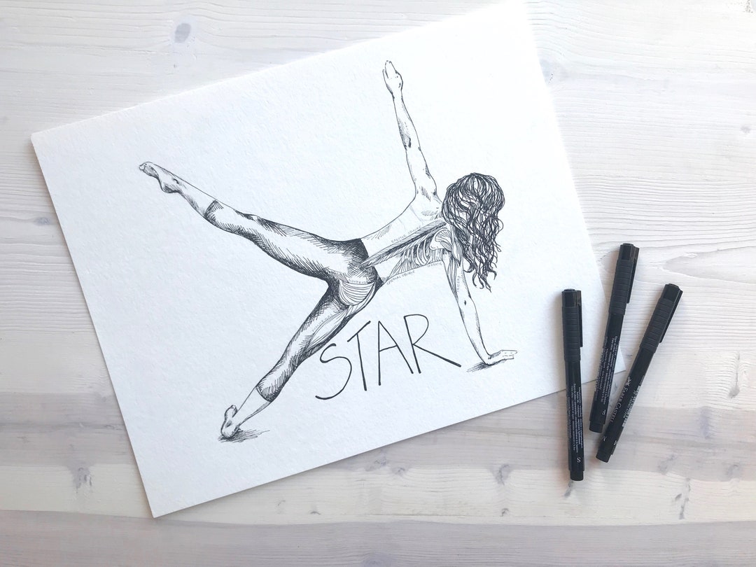Custom Pilates Portrait Original Artwork Pilates Drawing Pilates Studio ...