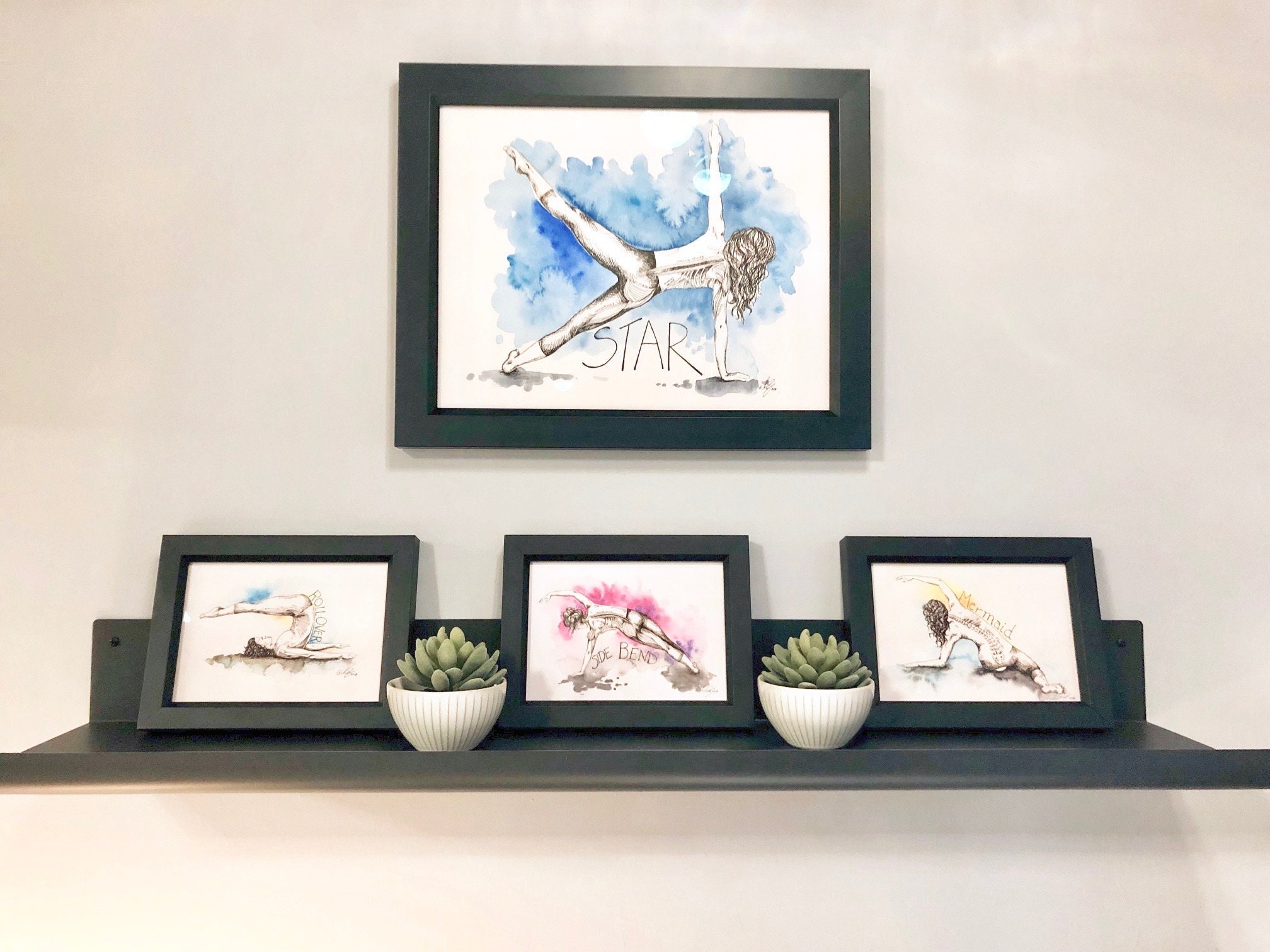 Pilates Art Print Set Pilates Painting Pilates Drawing Pilates - Etsy