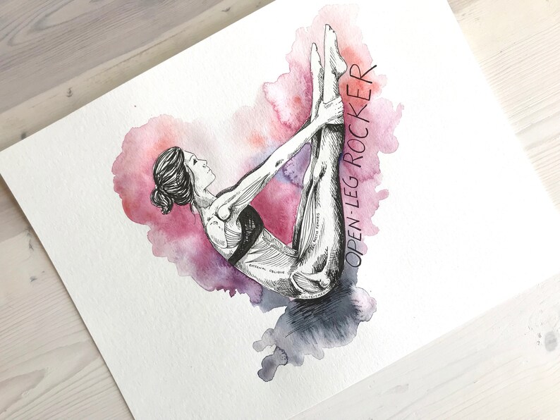 Semi Custom Original Pilates Art Hand Painted Anatomy Art Pilates ...
