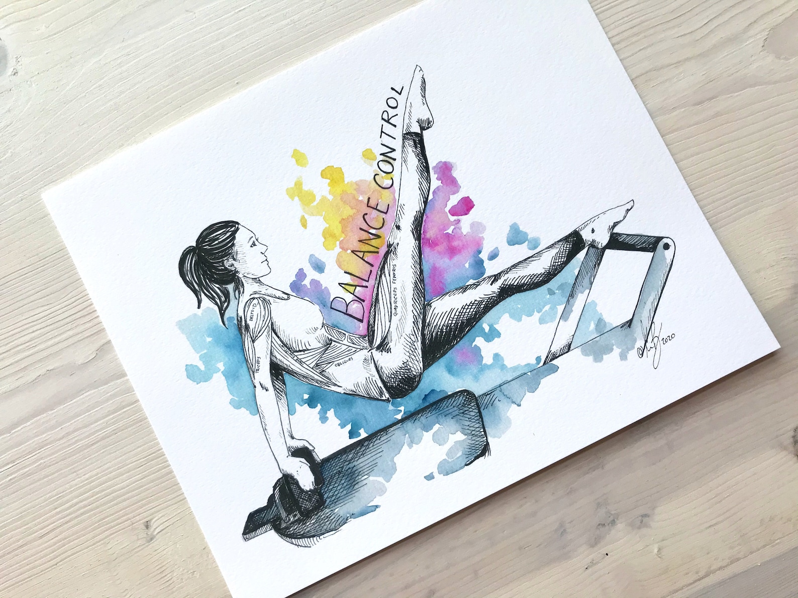 Balance Control Pilates Art, Pilates Wall Art, Pilates Studio Wall ...