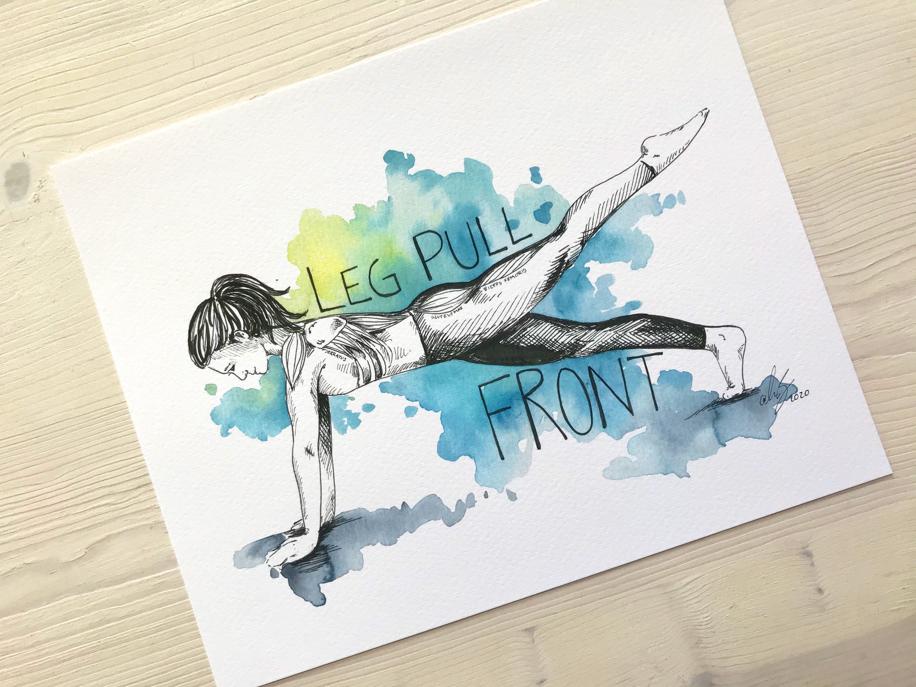 Pilates Art Leg Pull Front Female Pilates Wall Art Pilates - Etsy