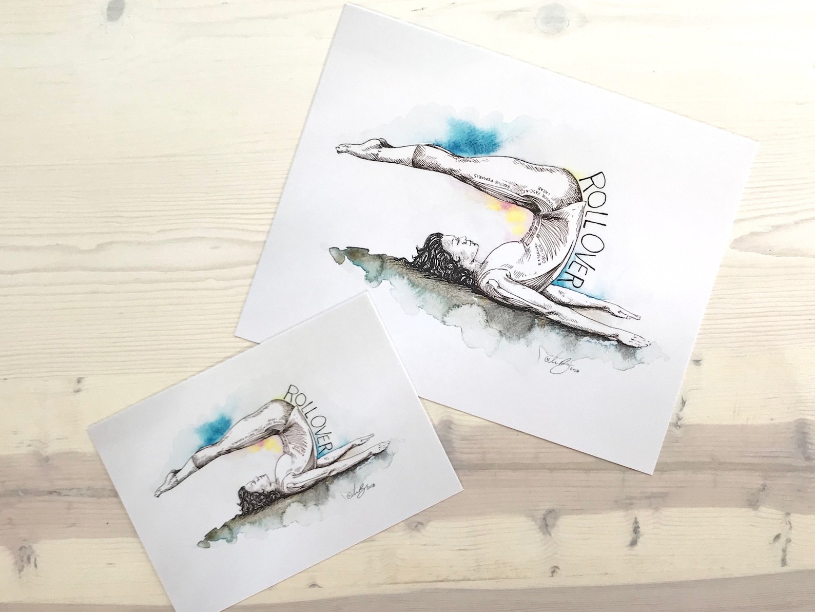 Pilates Art Print Set Pilates Painting Pilates Drawing Pilates Decor ...