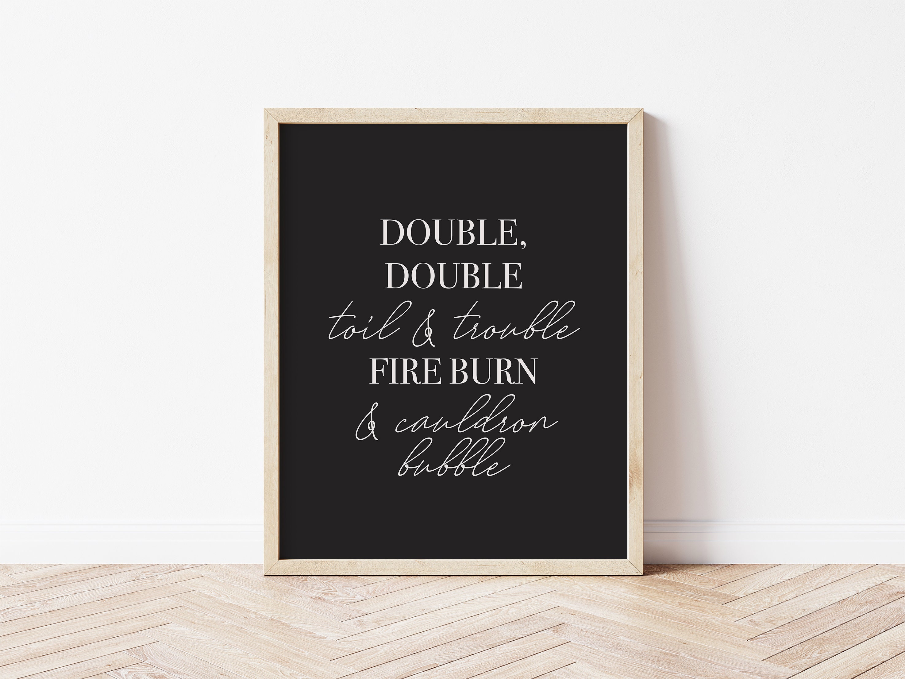Toil and Trouble, Cauldron Bubble, Halloween Quote, Halloween Wall Art ...