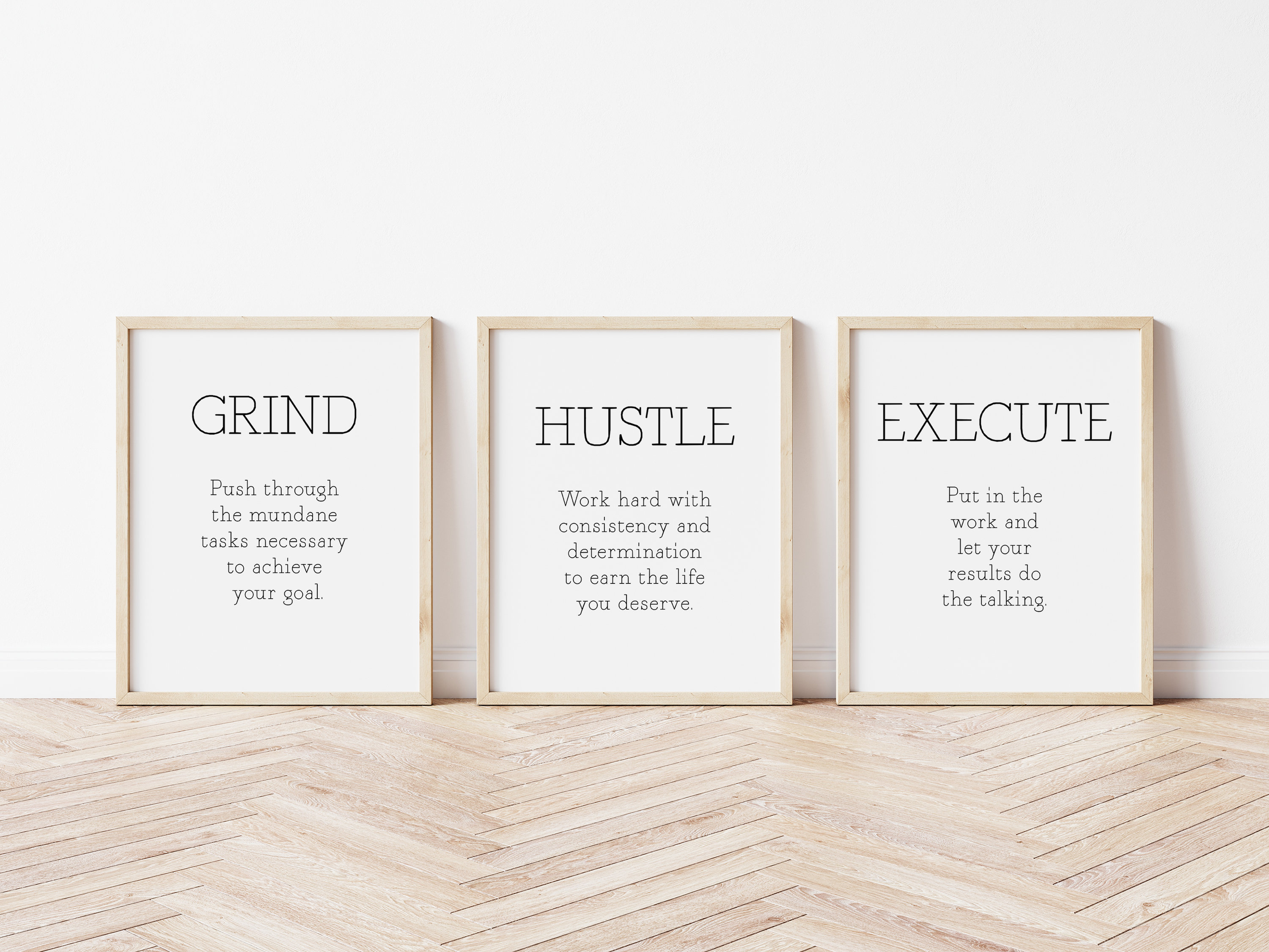 Grind Hustle Execute, Inspirational Sports Quote, Boy Room Decor ...