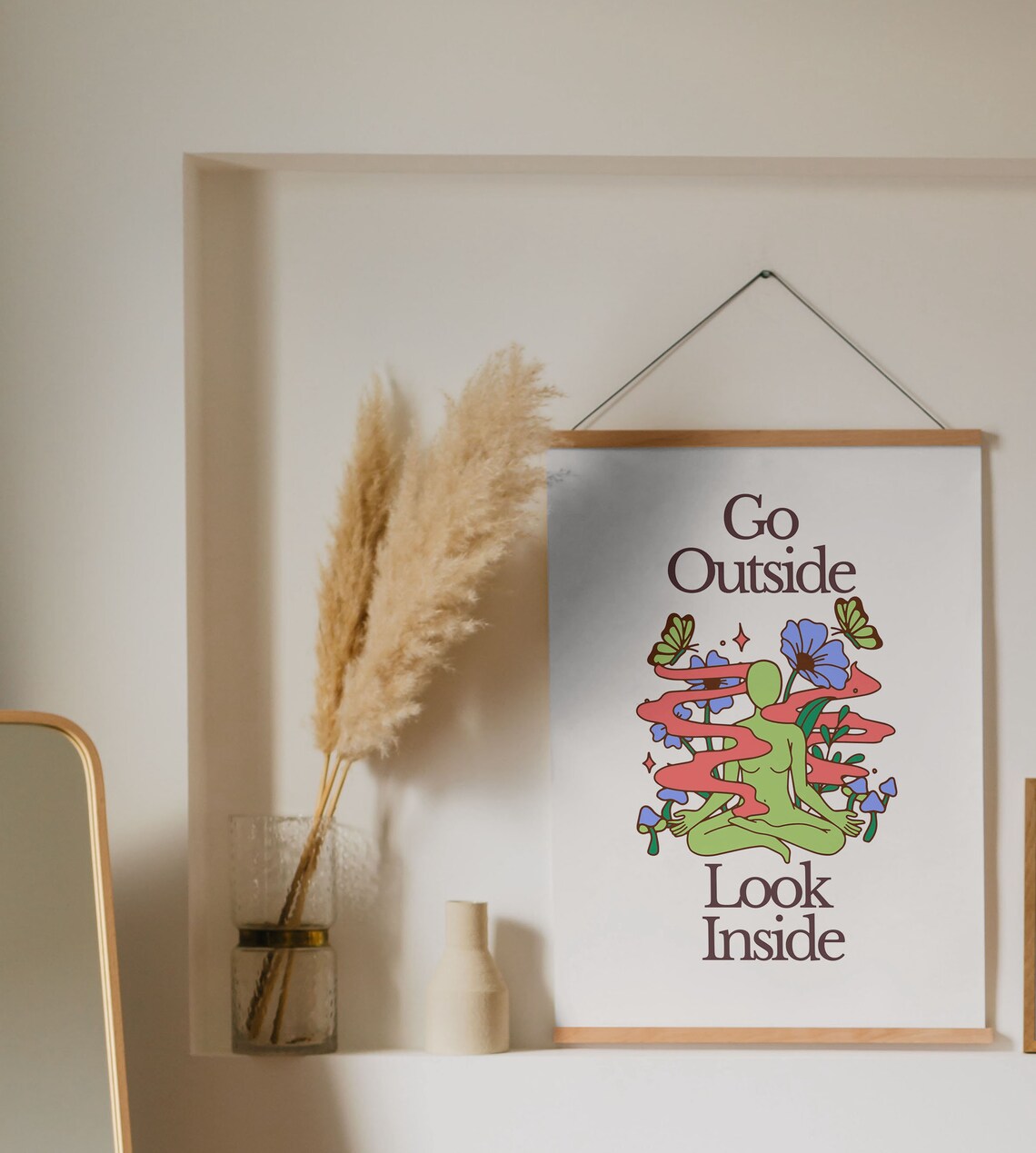 Go Outside Look Inside PRINTABLE / Nature Quote Spiritual - Etsy
