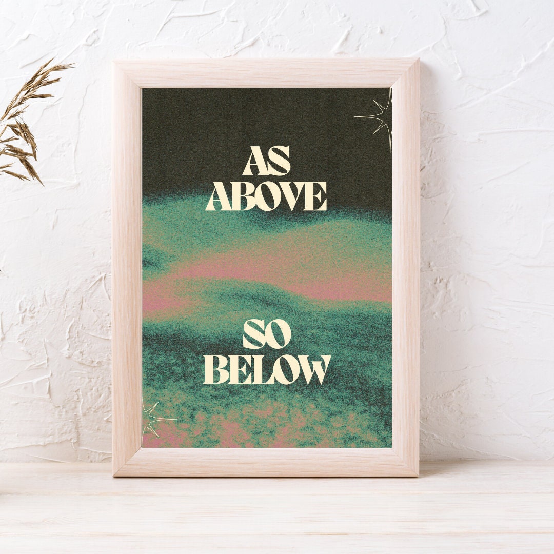 As Above so Below PRINTABLE / as Above so Below Art Print Spiritual Art ...