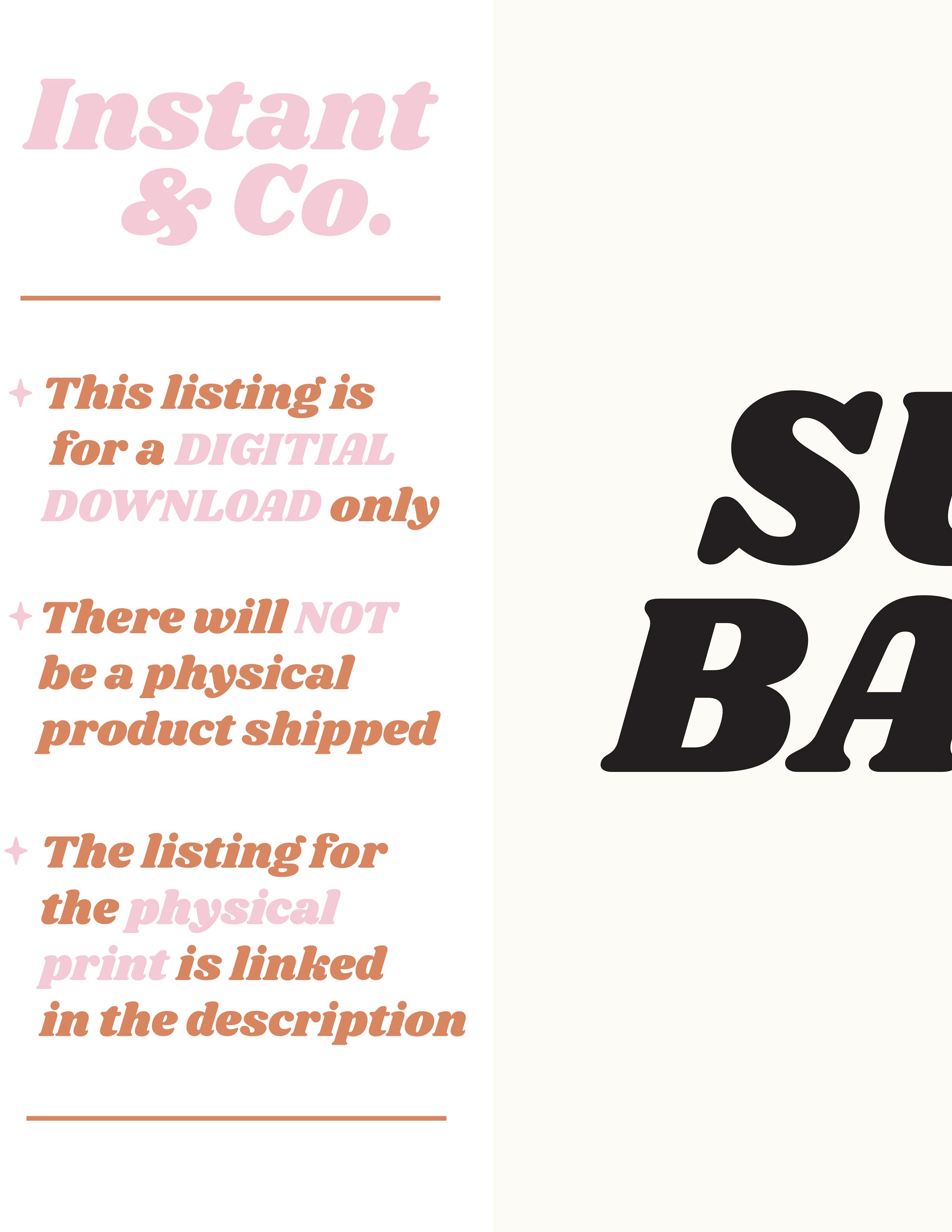 Sun Babe PRINTABLE / Mid Century Modern Abstract Art Desert Surf Boho ...