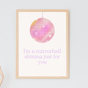 Mirrorball Color Lyric PRINTABLE / Taylor Swift Art Folklore - Etsy