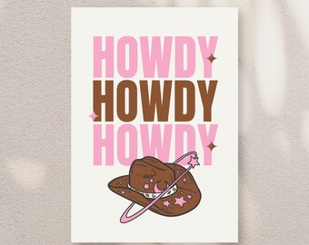 Howdy Partner Print Printable Wall Art Country Western - Etsy