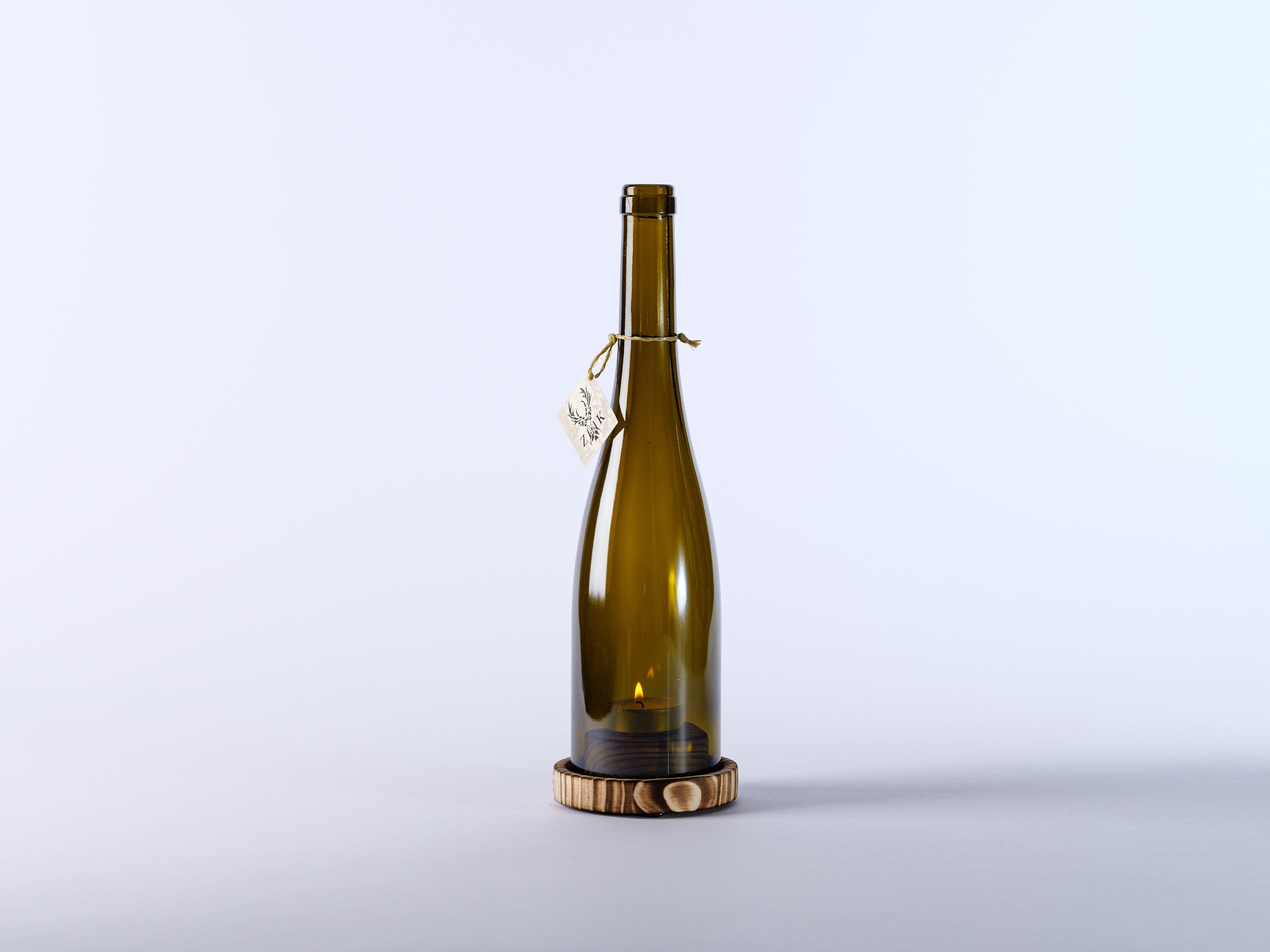 Wine Bottles Windlight 1 , Rustic, Antique Green - Etsy Wine Bottles Windlight 1 , Rustic, Antique Green - Etsy