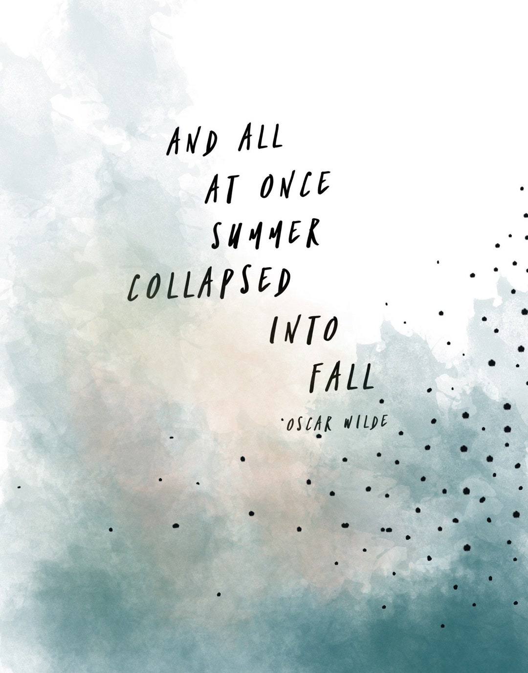 Summer Collapsed Into Fall Downloadable Print - Etsy