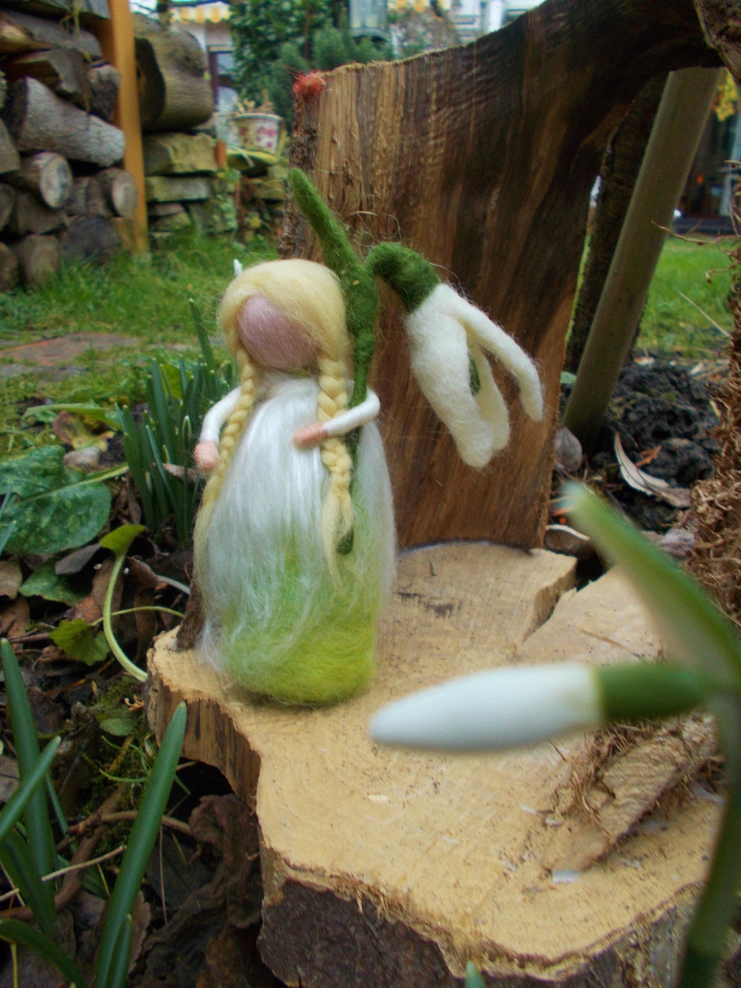 Waldorf Flower Child Snowdrop, Elf, Fairy Tale, Fairy, Gnome, Dwarf - Etsy