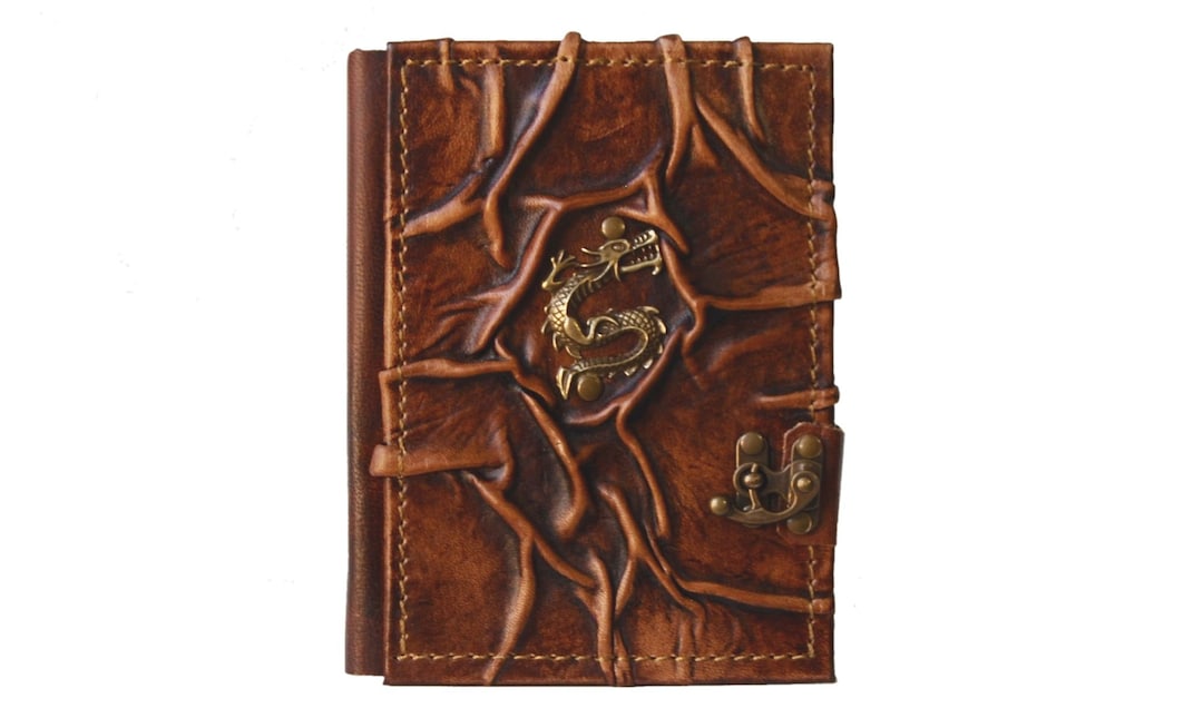 Notebook Blank, Leather, Poetry Album, 2 Sizes, 'dragon' - Etsy