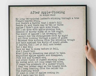 After Apple Picking Robert Frost - Etsy