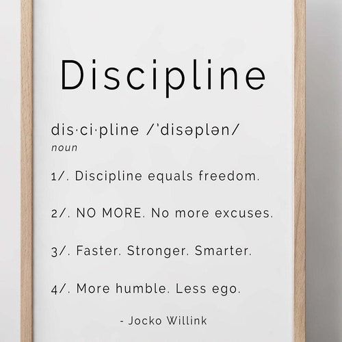 Jocko Willink Print Discipline Equals Freedom - Etsy