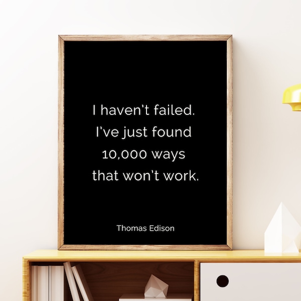 Thomas Edison Quote - Etsy