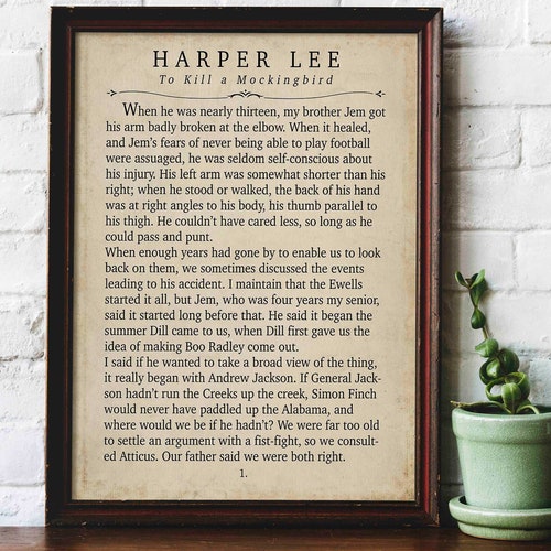 To Kill a Mockingbird Real Courage Harper Lee Quote Poster. - Etsy