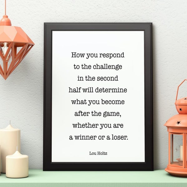 Lou Holtz Quote - Etsy