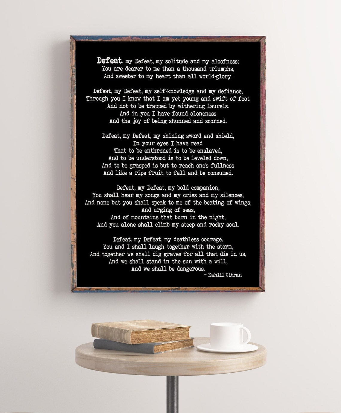 Kahlil Gibran Print. Defeat poem Unframed Print | Etsy