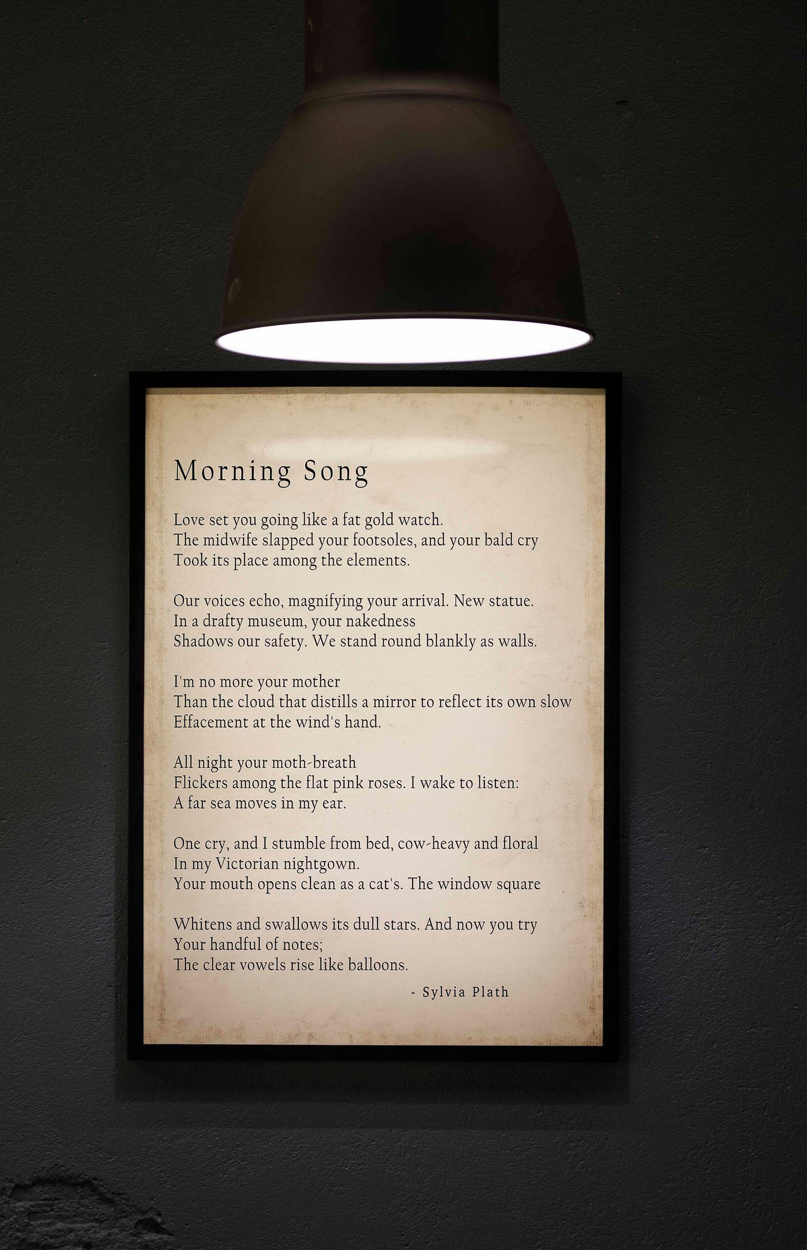 Morning Song Poem by Sylvia Plath Poetry Print Library Art - Etsy