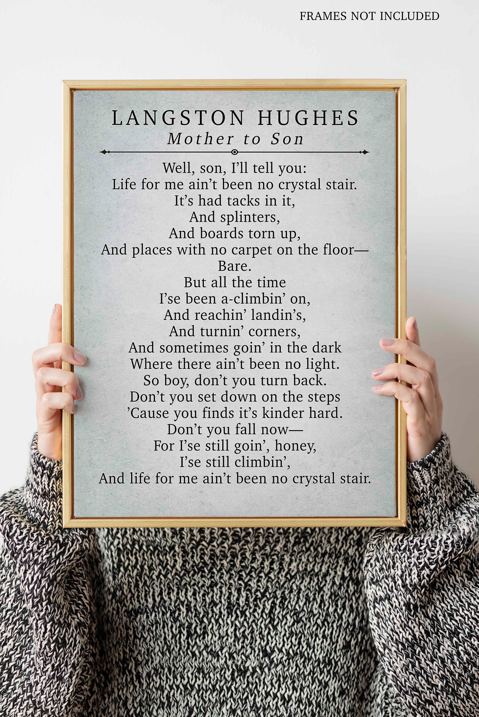 Langston Hughes Poems Mother To Son