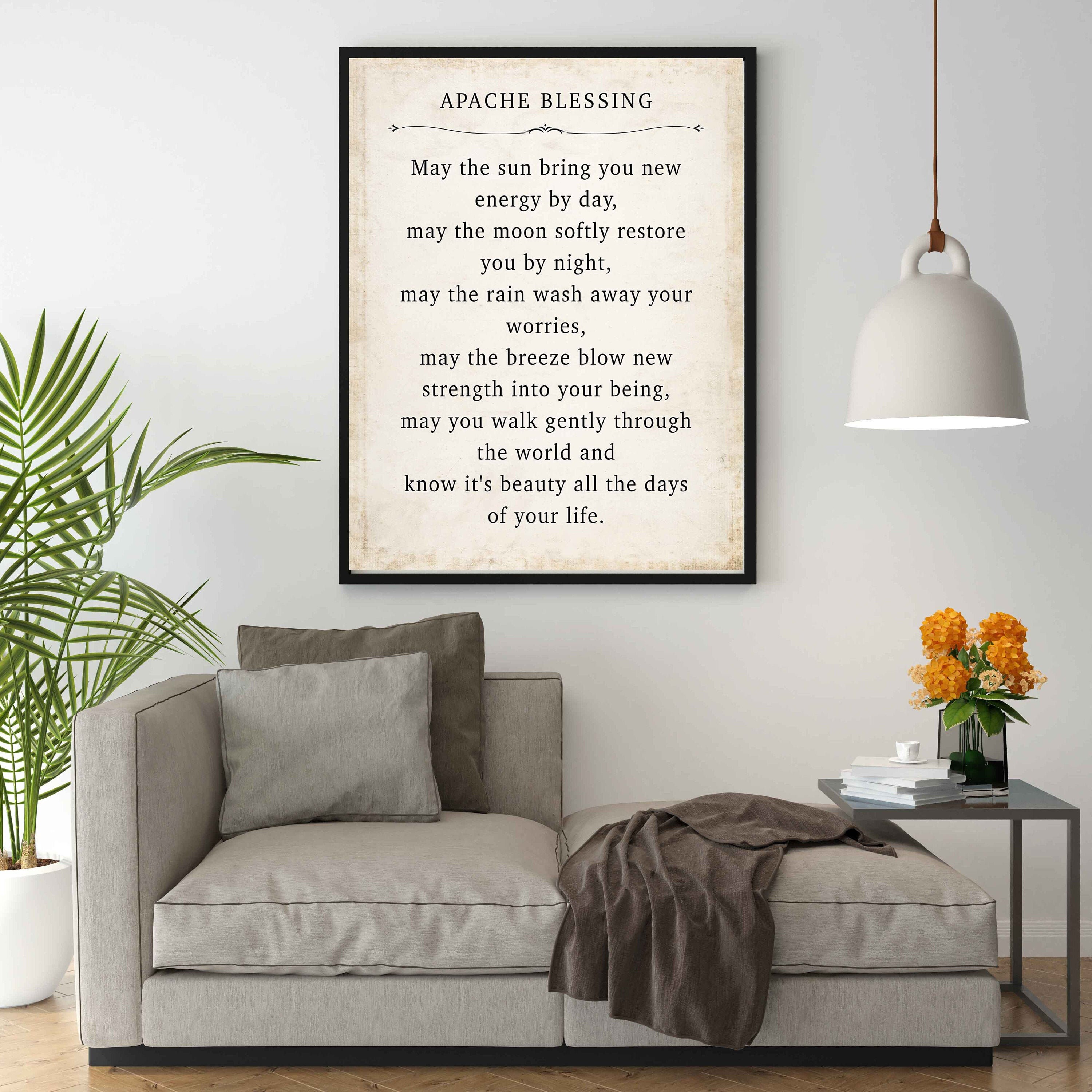 Wall Décor Wall Hangings INSTANT DOWNLOAD Poem poem art print Apache ...